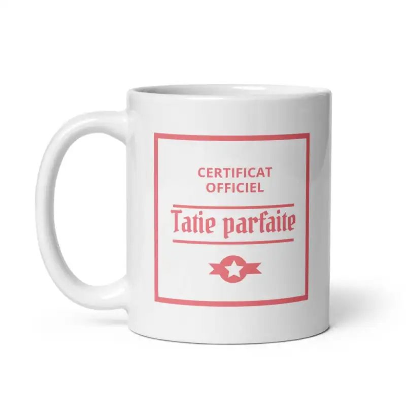 Mug "Meilleure Tatie du Monde" | Cadeau Certificat Tatie